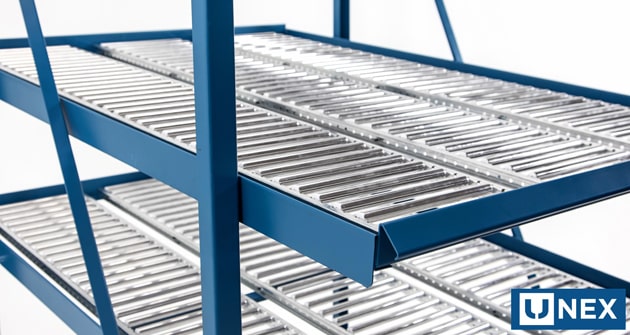 Shelf Track | Carton Flow Shelving | UNEX Manufacturing